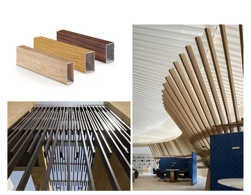 Mái trần nhôm hình U nâng cao các tiêu chuẩn thiết kế không gian công cộng với thiết kế hình U